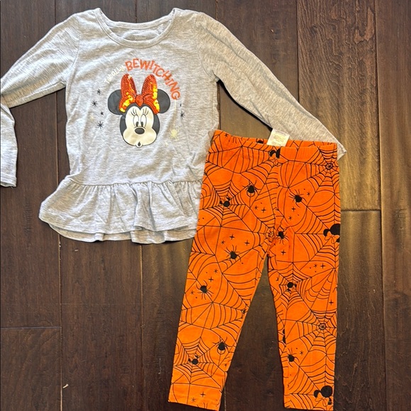 Disney | Matching Sets | Disney Junior Halloween Gray And Orange Minnie ...